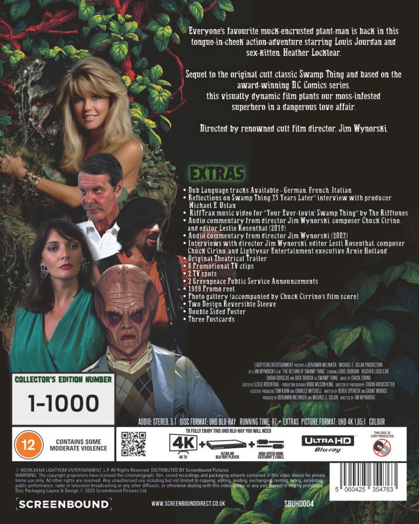 The Return of Swamp Thing (Limited Edition 4K UHD Blu-ray ...